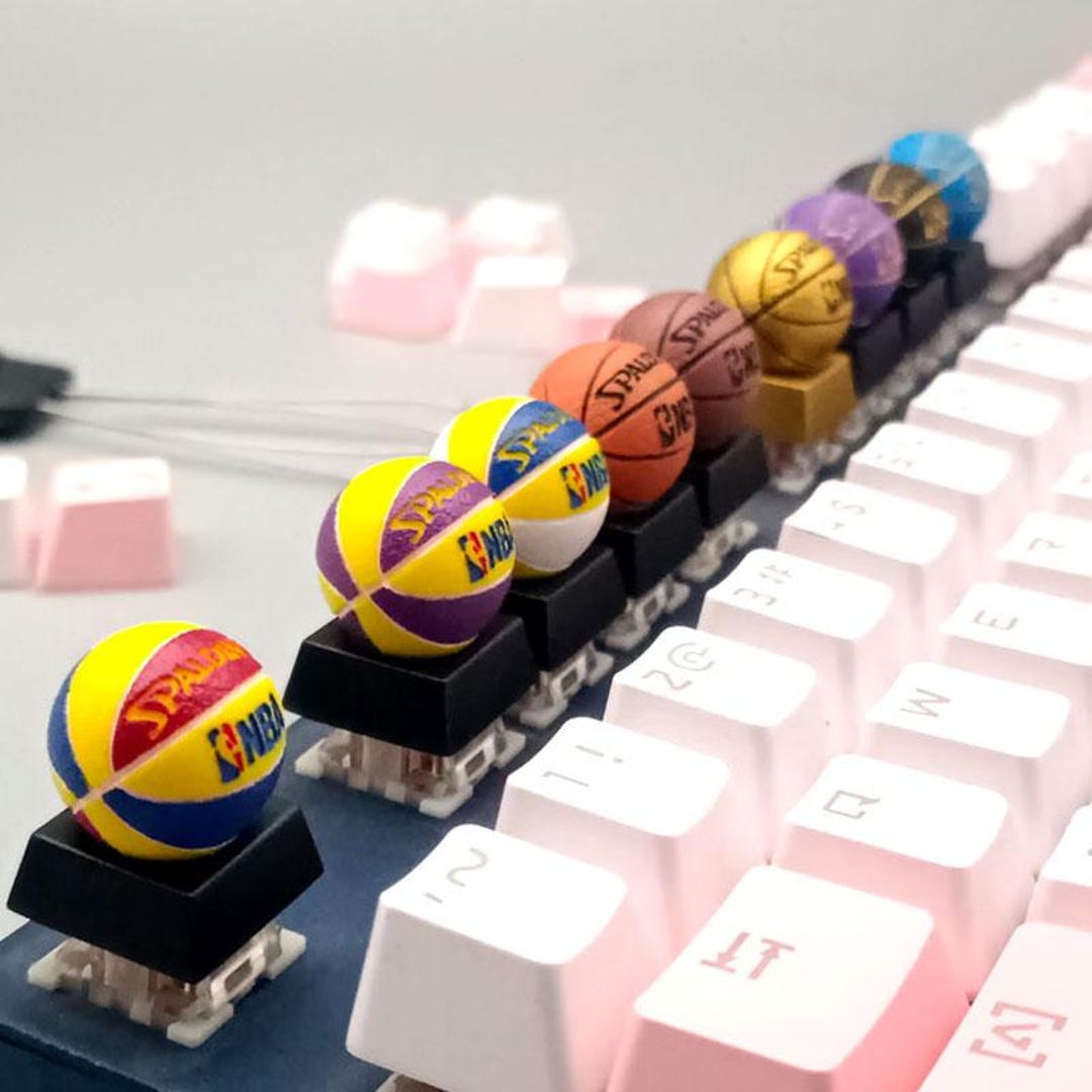 NBA Basketball Keycaps Resin Handmade Gold Brown Keyboard Key - Etsy