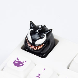 Gengar Venom Black Keyboard Cherry Mx Keycap Resin Mechanical Keyboard ...