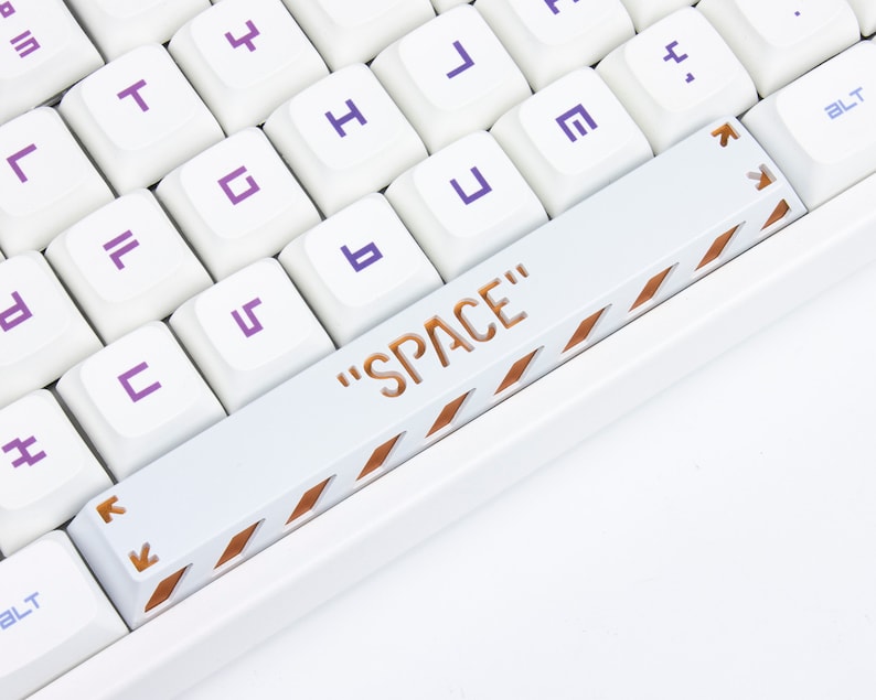 Punk Metal Black White Keycap Space Cherry Mx 6.25U 6.25X - Etsy