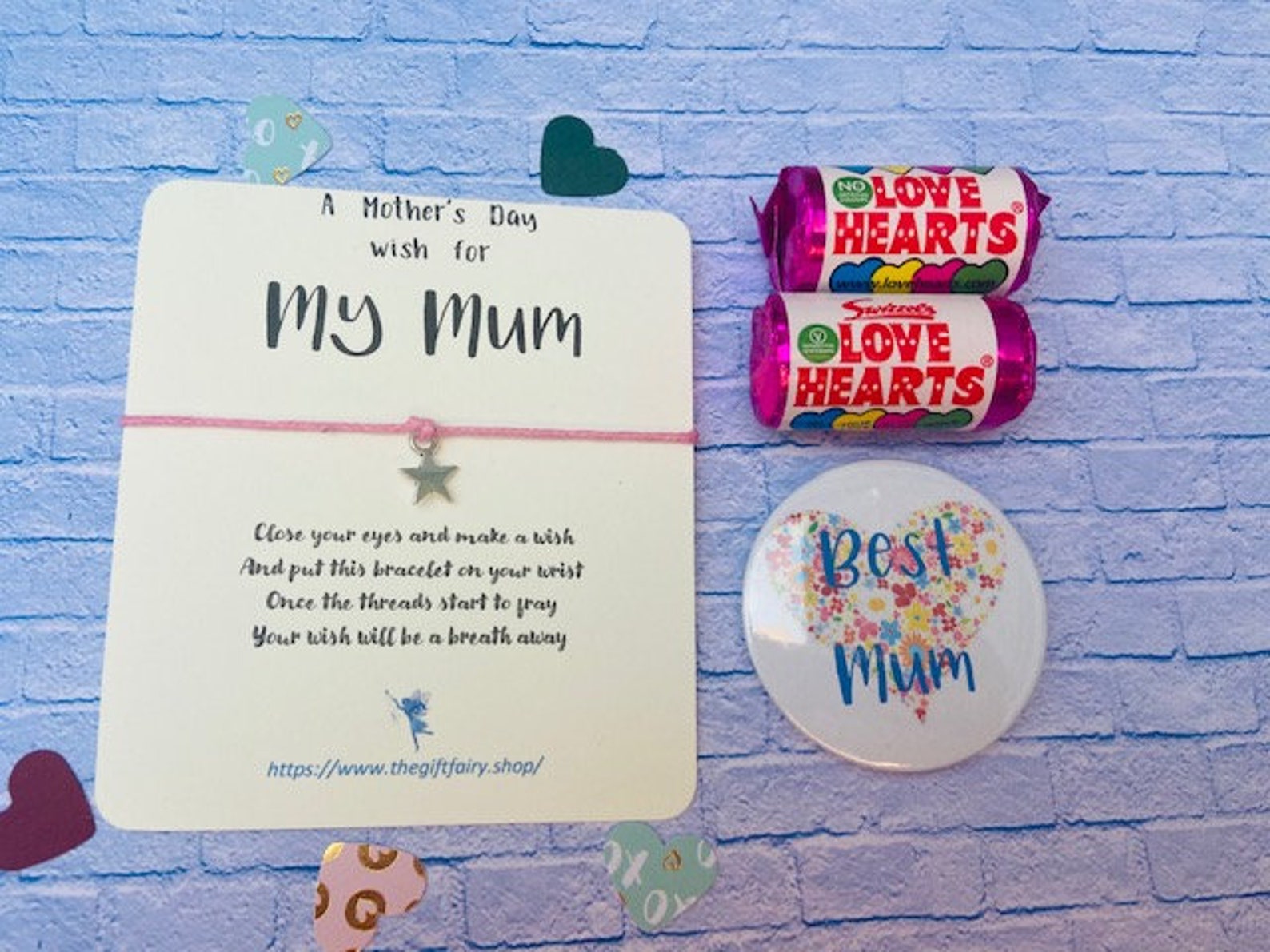 Small Mother's Day Box with a wish bracelet a best | Etsy