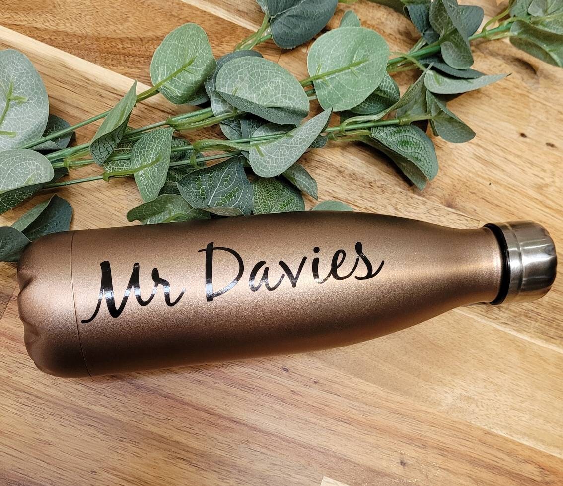Personalised Drinks Flask Blue Flask Black Flask Pink - Etsy UK