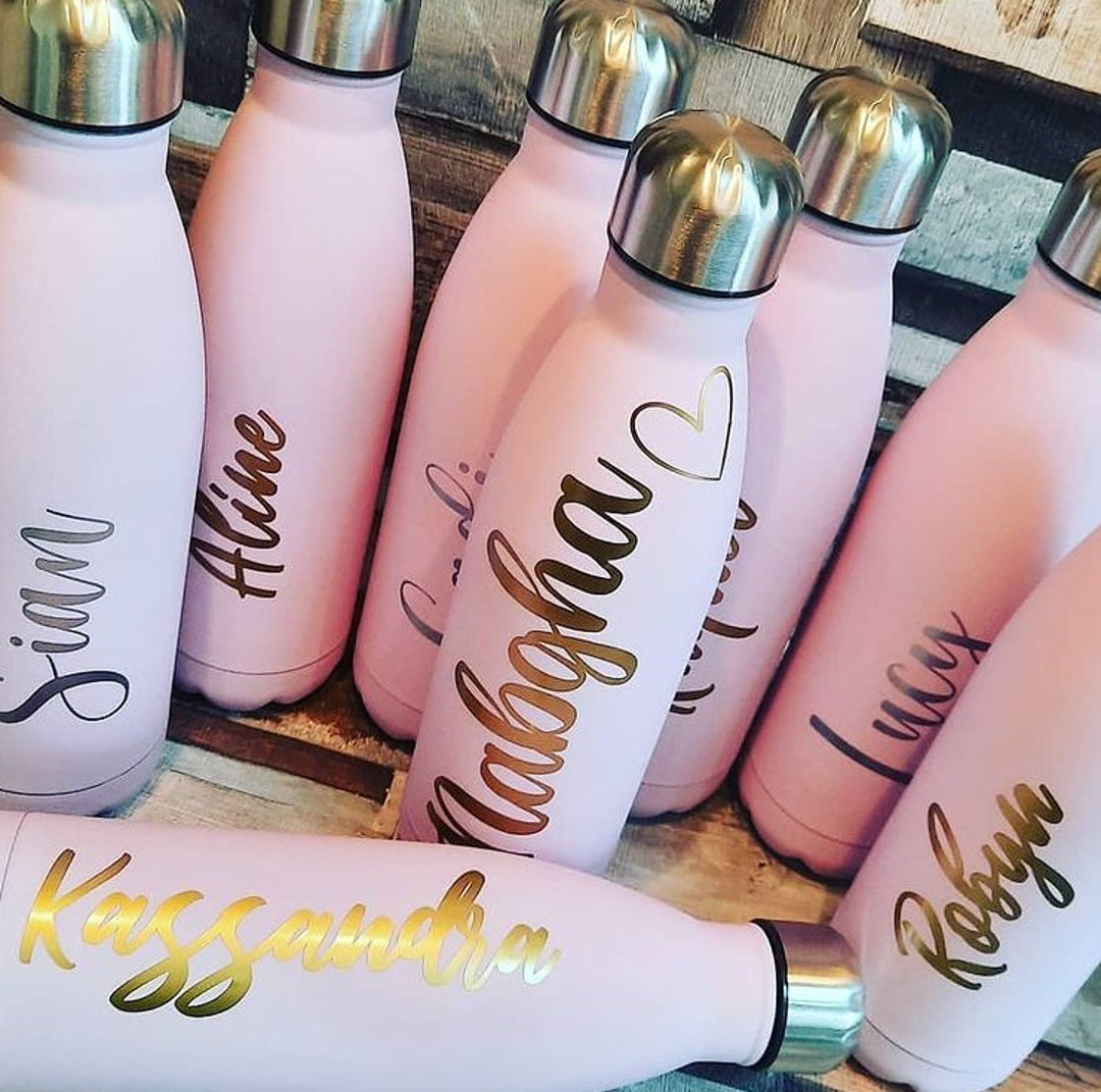 Personalised Drinks Flask Blue Flask Black Flask Pink - Etsy UK