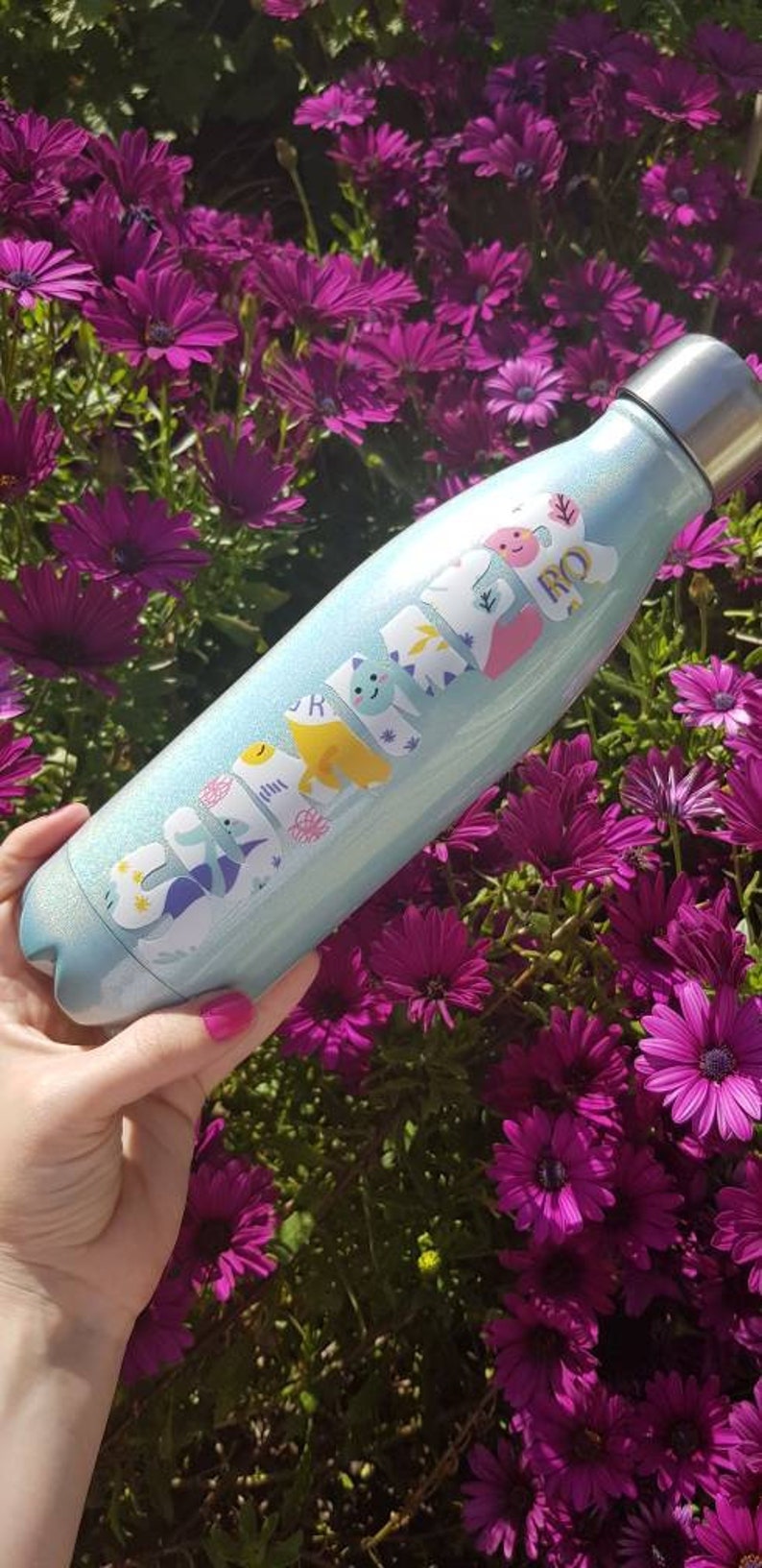 Personalised Drinks Flask Blue Flask Black Flask Pink - Etsy UK