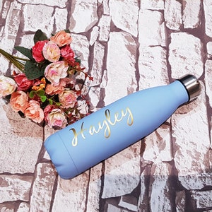 Personalised Drinks Flask Blue Flask Black Flask Pink - Etsy UK