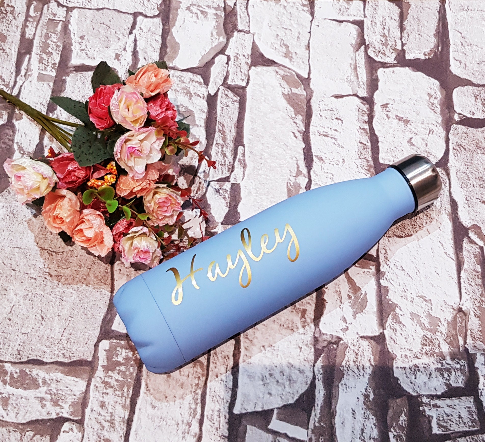 Personalised Drinks Flask Blue Flask Black Flask Pink - Etsy UK