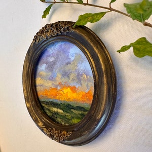 Small Farm Oil Painting: Miniature Framed Landscape Art - Etsy