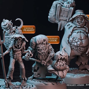 Undead Folk - Halloween Town People NPC Baker, Cook - 3d Printed ...