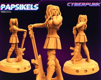 Cyberpunk Female Warrior 28mm Miniatures for Tabletop Gaming - Etsy
