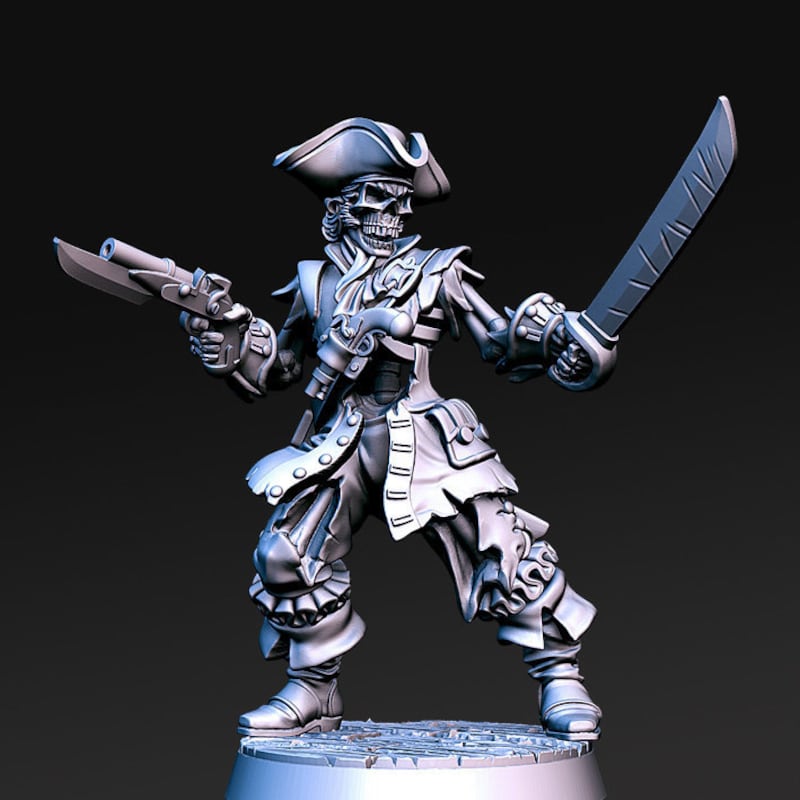 Pirate Miniature Skeleton - Etsy