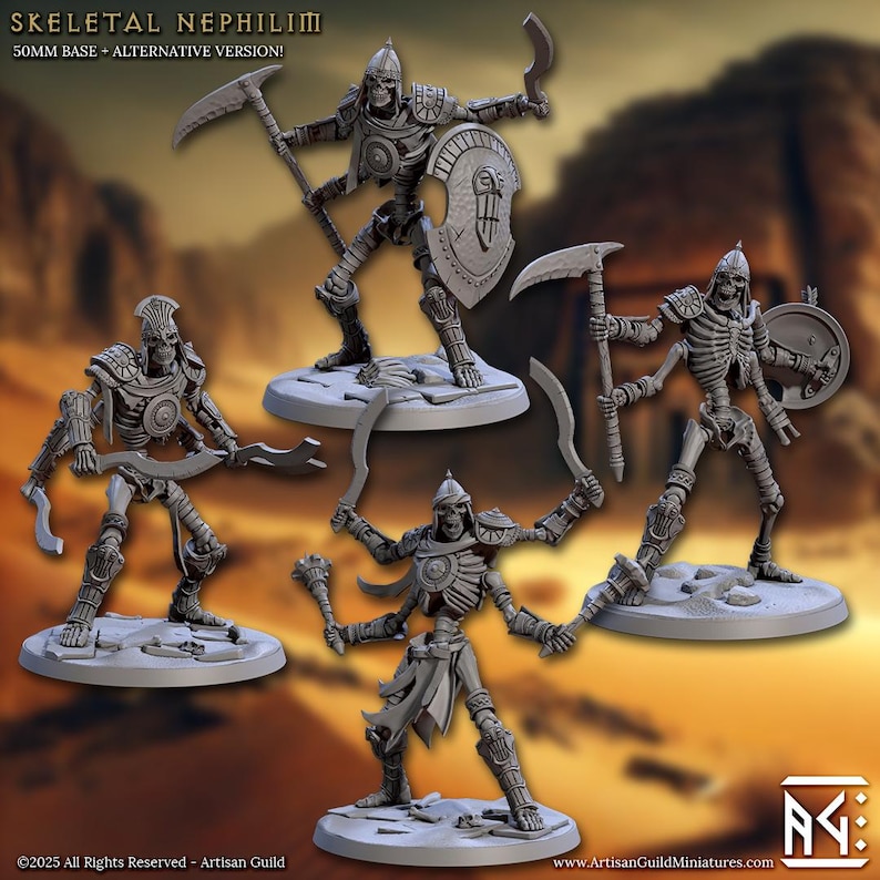Skeletal Nephilim - Tombsworn Skeletons of Denmora - 28mm or 32mm ...