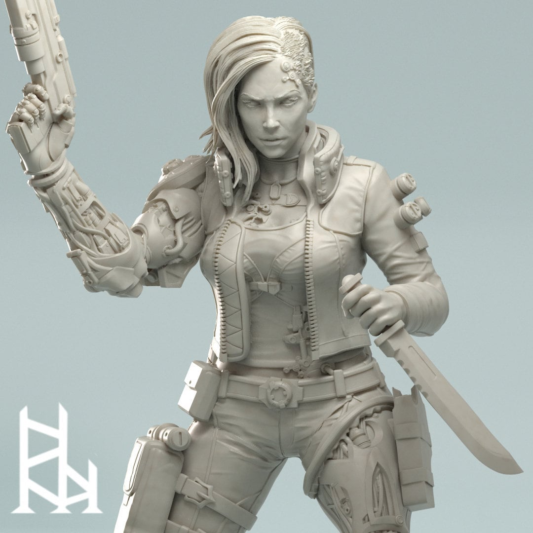 Cyberpunk Female Miniatures - Etsy