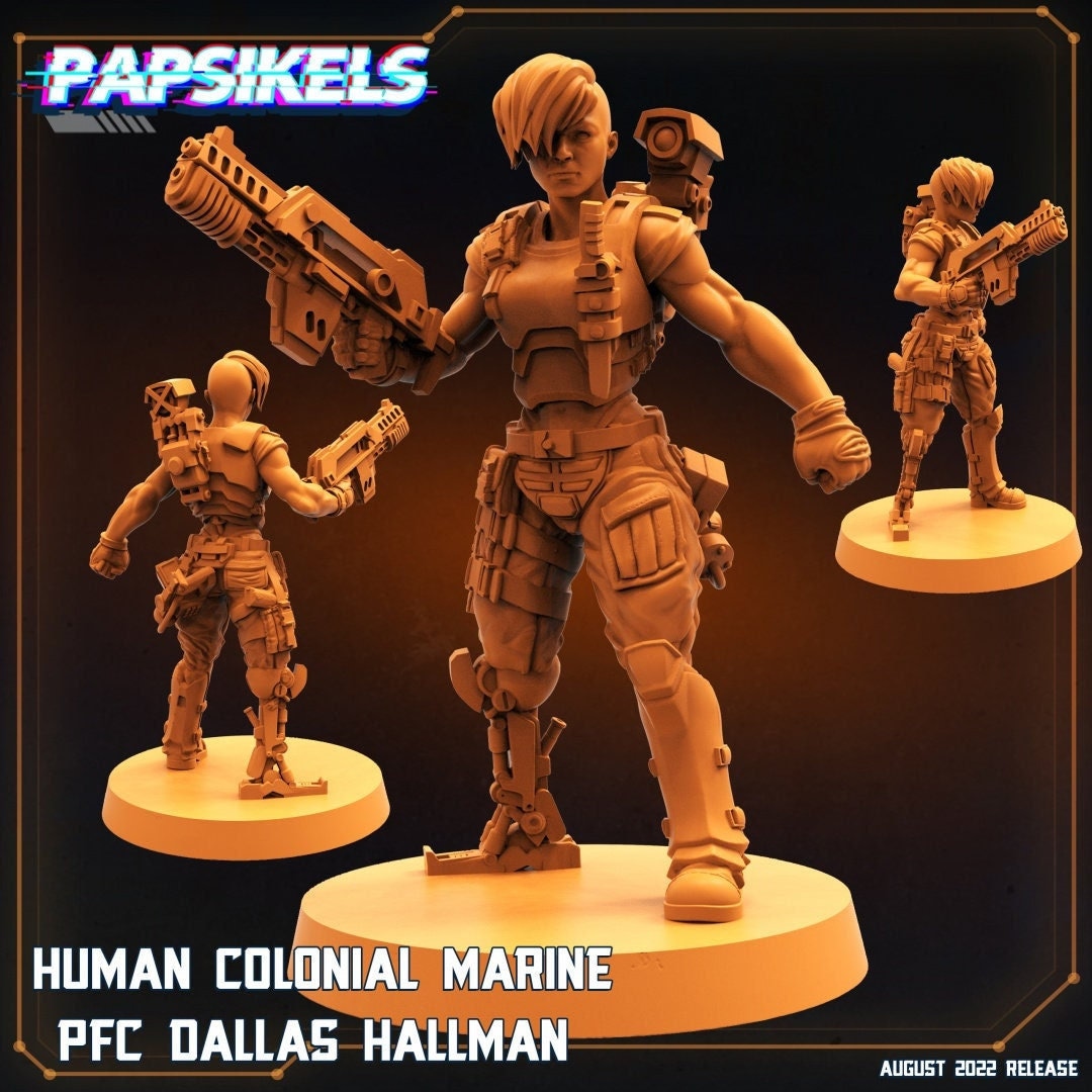Human Colonial Marine - Soldier - ALIEN WARS - 28mm Miniatures for ...