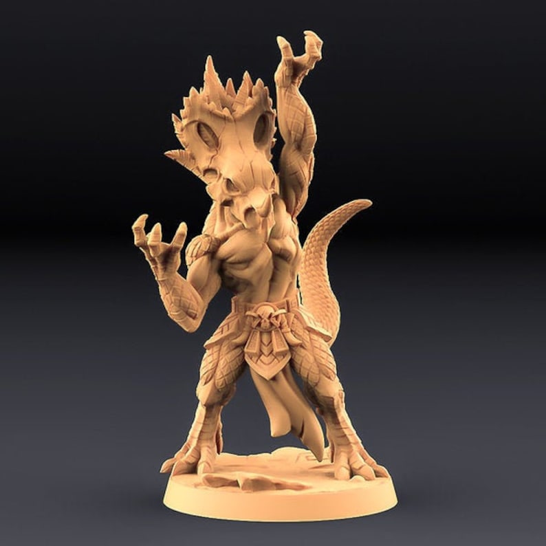 Lizardmen Priest/shaman Goldmaw Lizards 28mm Miniatures for - Etsy