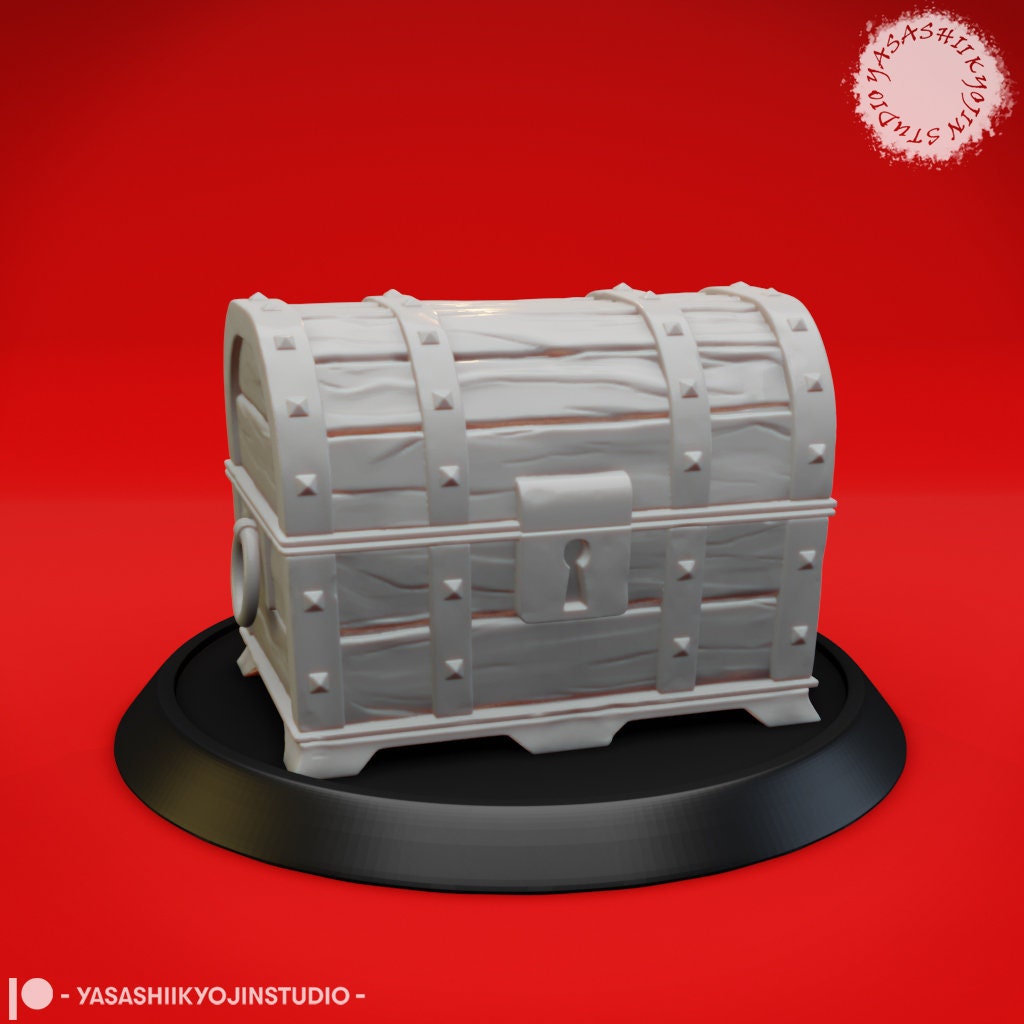 Treasure Chests - 28mm or 32mm Miniatures for Tabletop Gaming (dnd, D&D ...