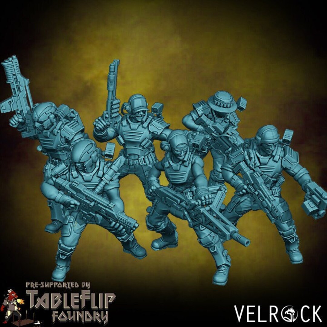 Colonial Marine Squad - Soldiers - Marines - Gun Sergeant 3d Printed ...
