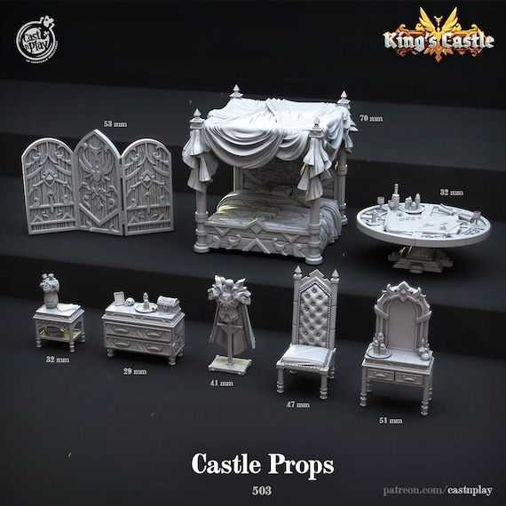 Castle Props Terrain Royal King's Castle 28mm - Etsy