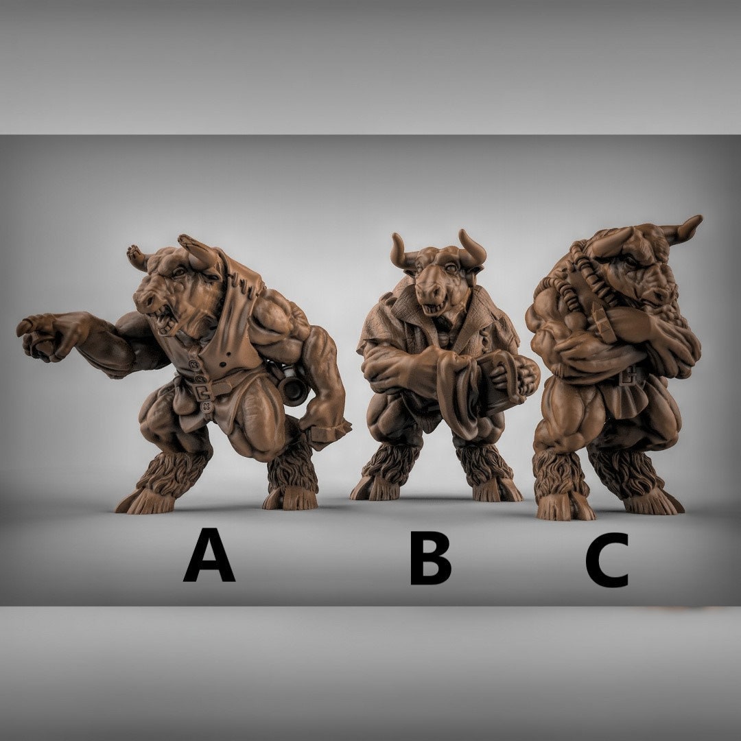 Minotaur Barkeep and Bouncers NPC - Npc's- 28mm | 32mmminiatures for ...