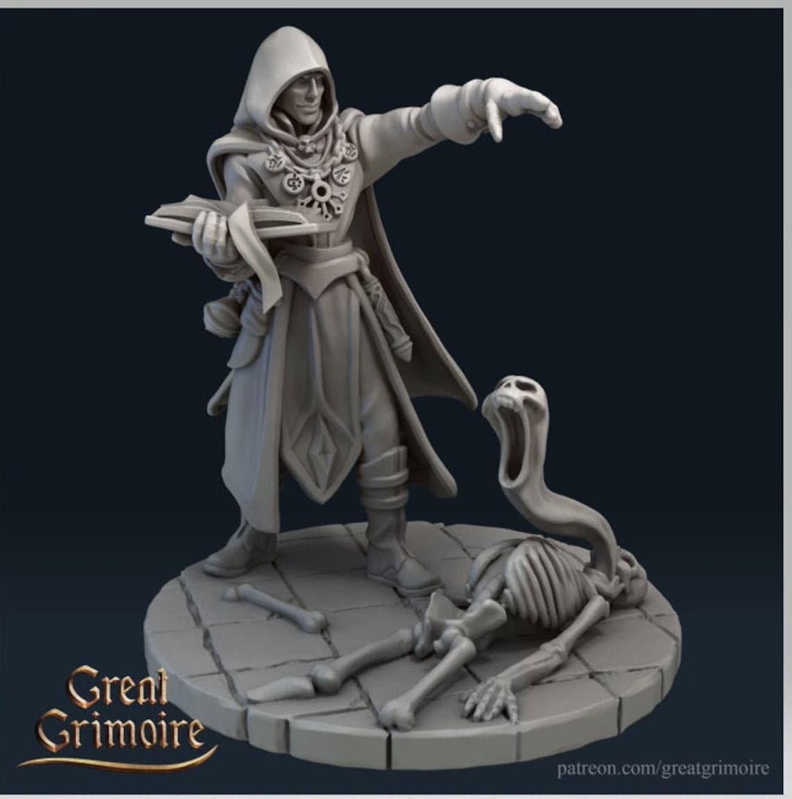 Male Necromancer - Horror Miniature - Fairytale - 28mm Miniatures for ...