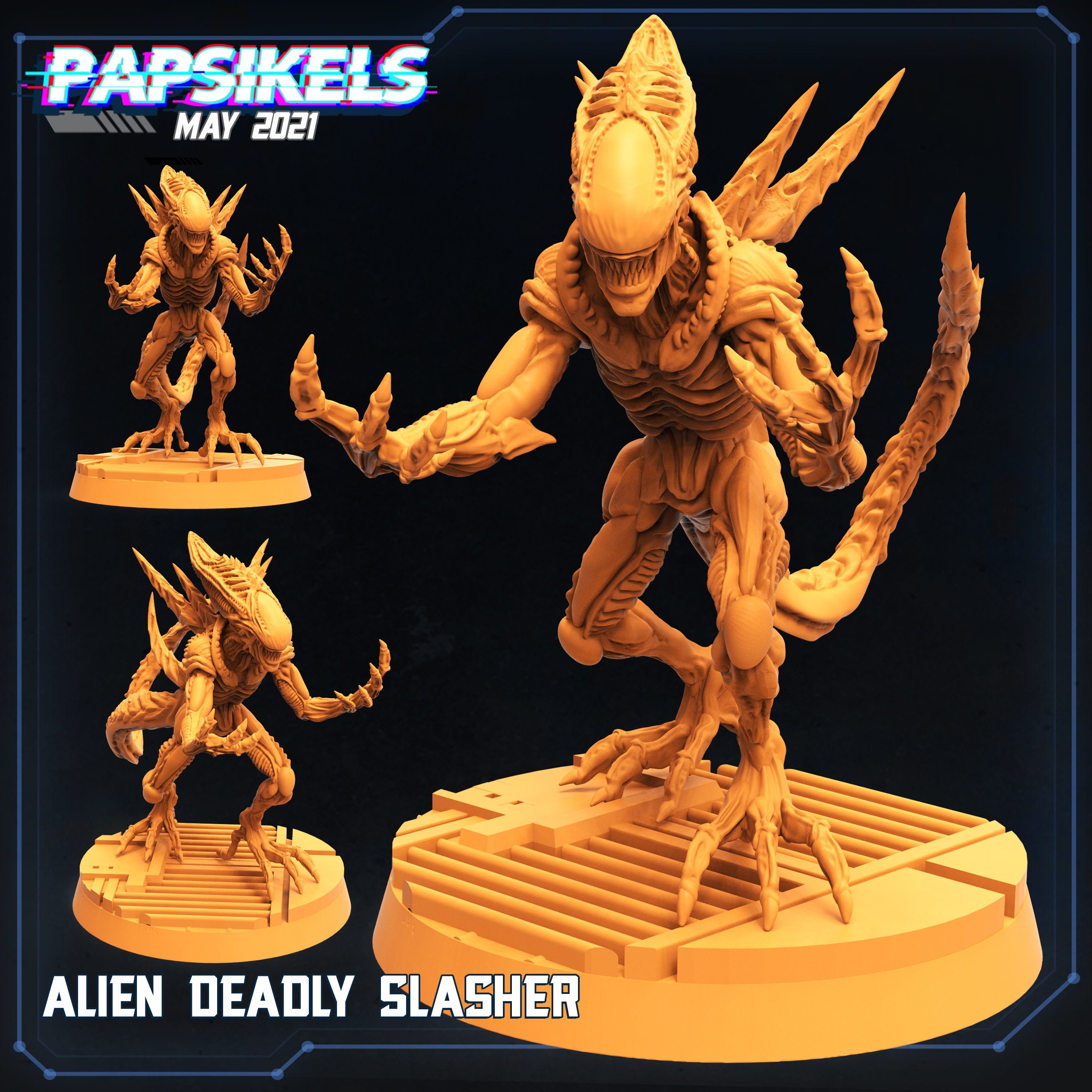 Alien Savage Scifi Monster 28mm Miniatures for Tabletop - Etsy