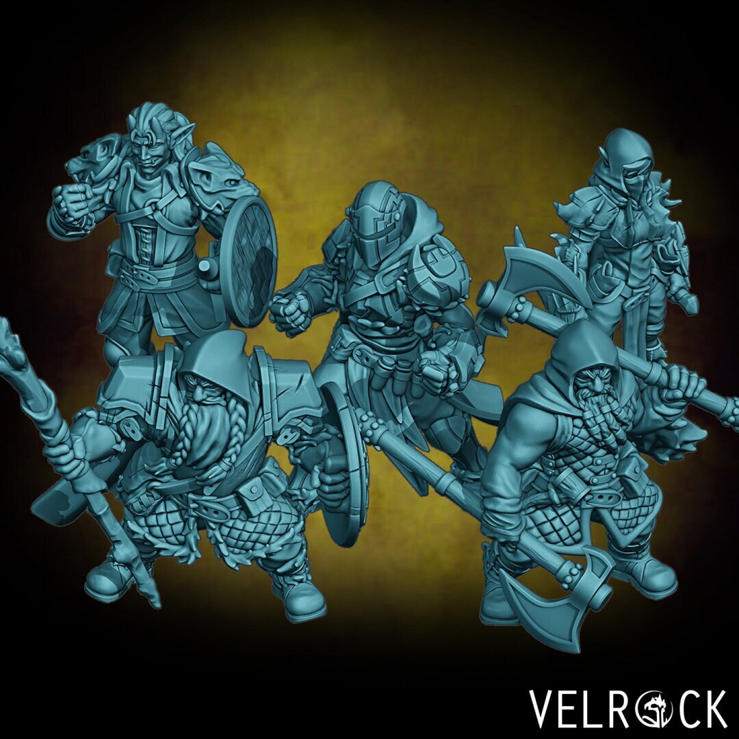 Tundra Adventurers 2 - Barbarian - Elf - Knight - Cleric - Ranger ...