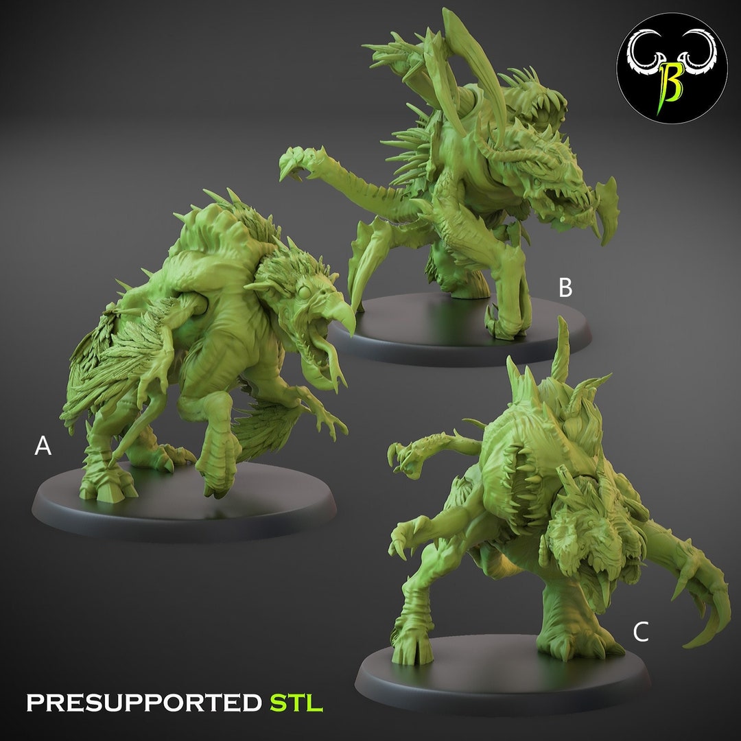 Fallen Creature Squad - Ugly Beast Monsters - Evil Abominations - 28mm ...