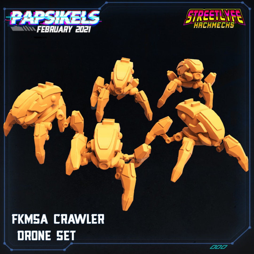 Cyberpunk Drones - FKMSA Crawler Drone Set | 28mm Miniatures for ...