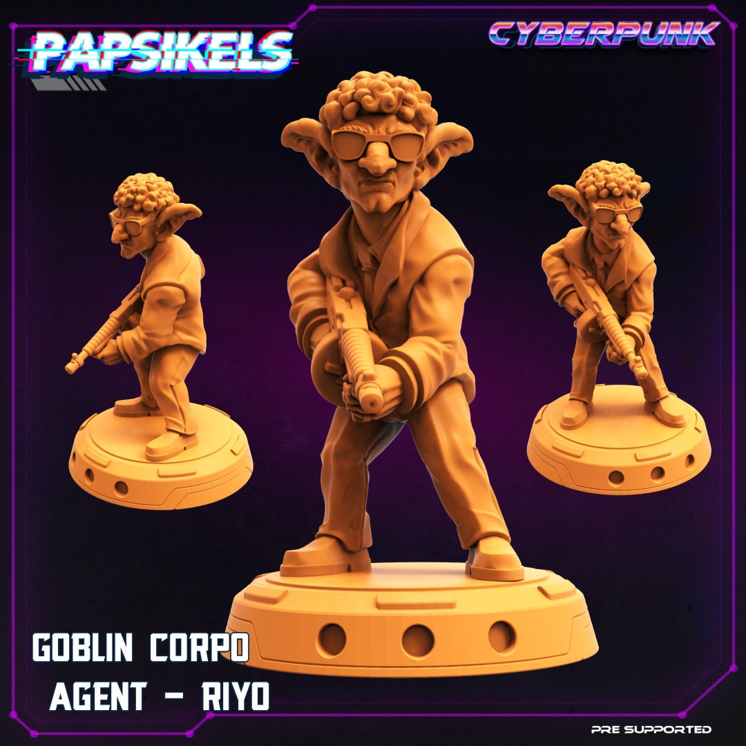 Cyberpunk Goblin Agents Corpo Heist 28mm Miniatures for - Etsy