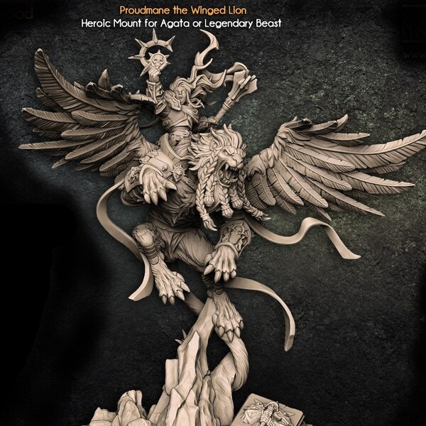 Winged Lion - Etsy