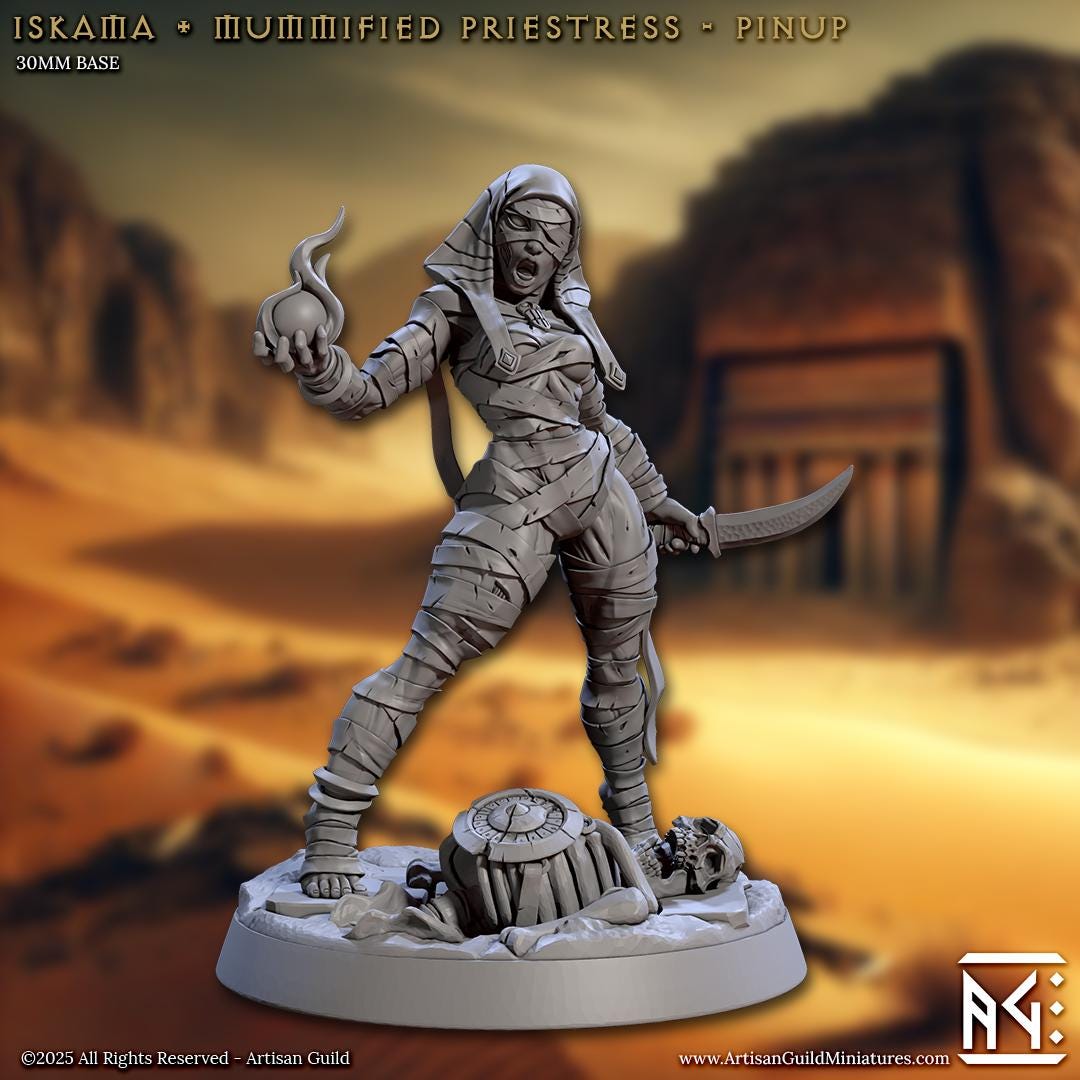 Pinup Iskama - Female Sexy Mummy - Tombsworn Skeletons of Denmora ...