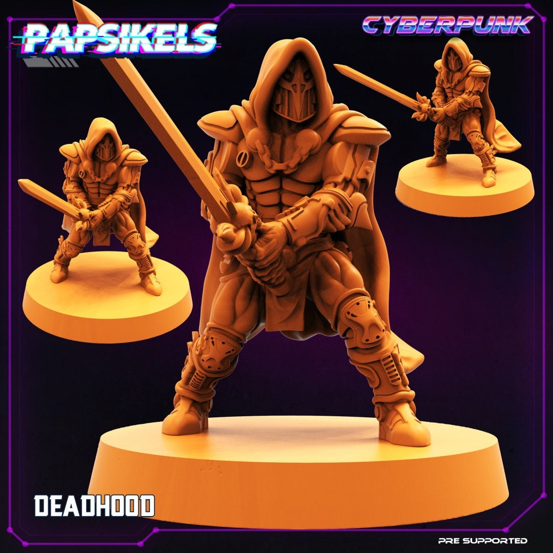 Cyberpunk - Evil Undead Death Knight - 28mm Miniatures for Tabletop ...