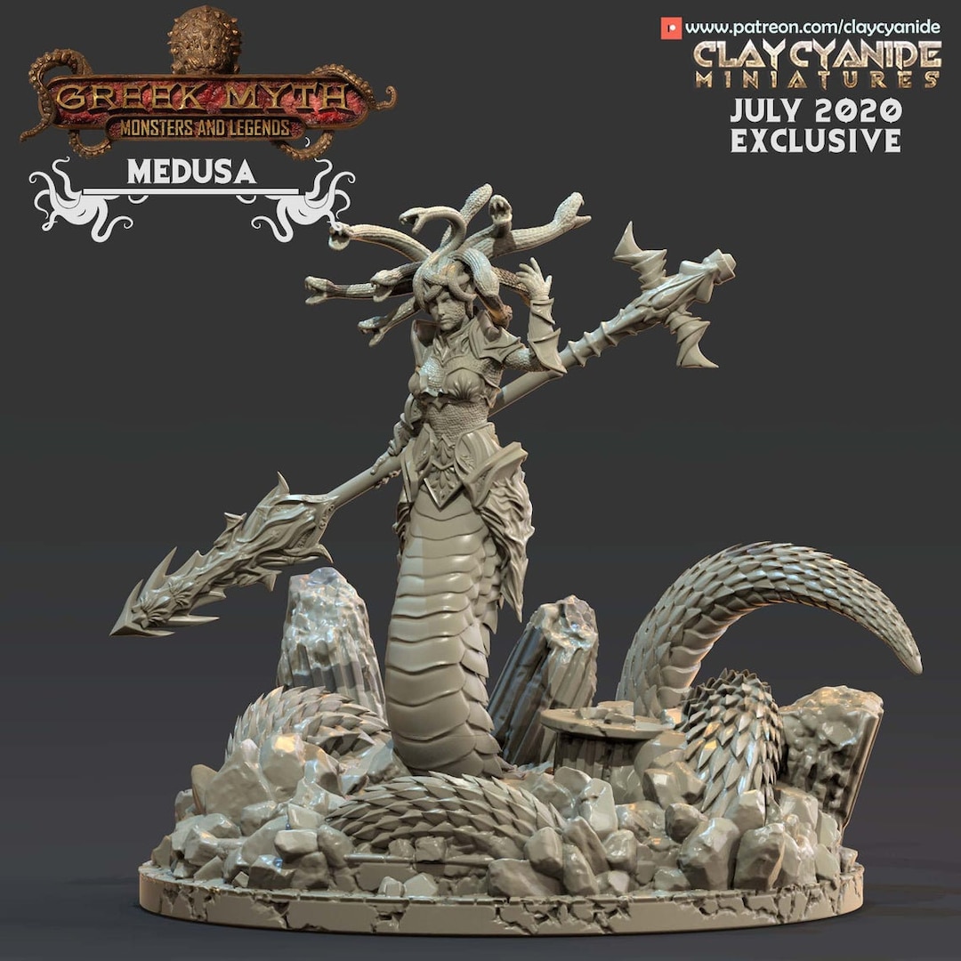 Medusa Greek - Gods and Mythology - 28mm Dungeons and Dragons ...