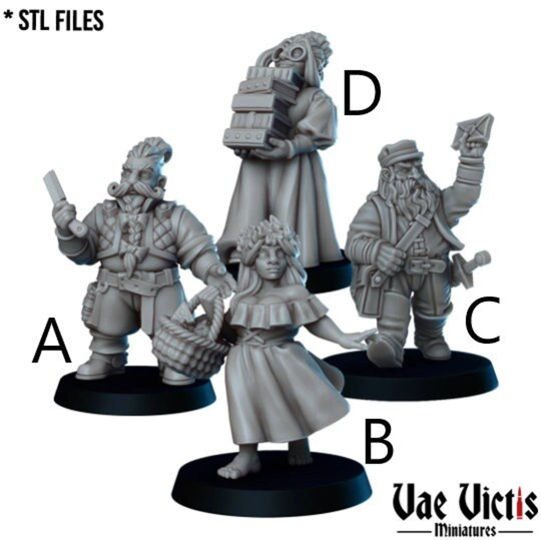 Dwarves Citizen - Dwarf - Female - Scholar - Dwarven - 28 - 32mm ...