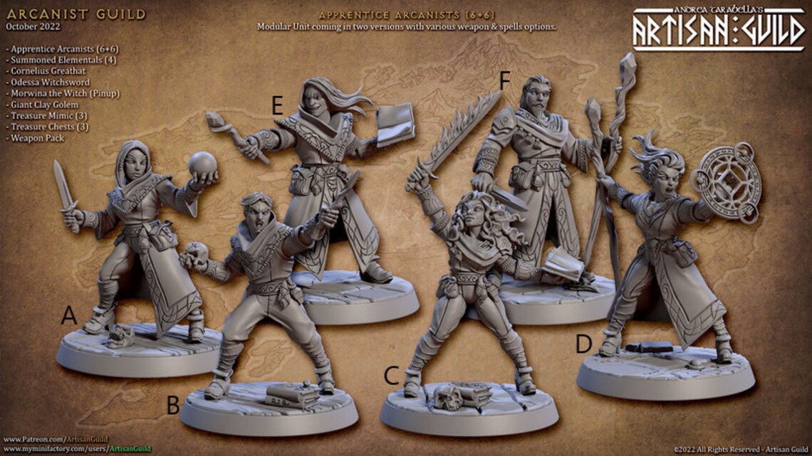 Apprentice Arcanists Arcanist Guild 28mm 32mm 28mm - Etsy