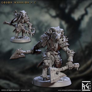 Gobor Warriors Kit II W/ MASK Caoraa - Rise of Beastmen - 28mm | 32mm ...
