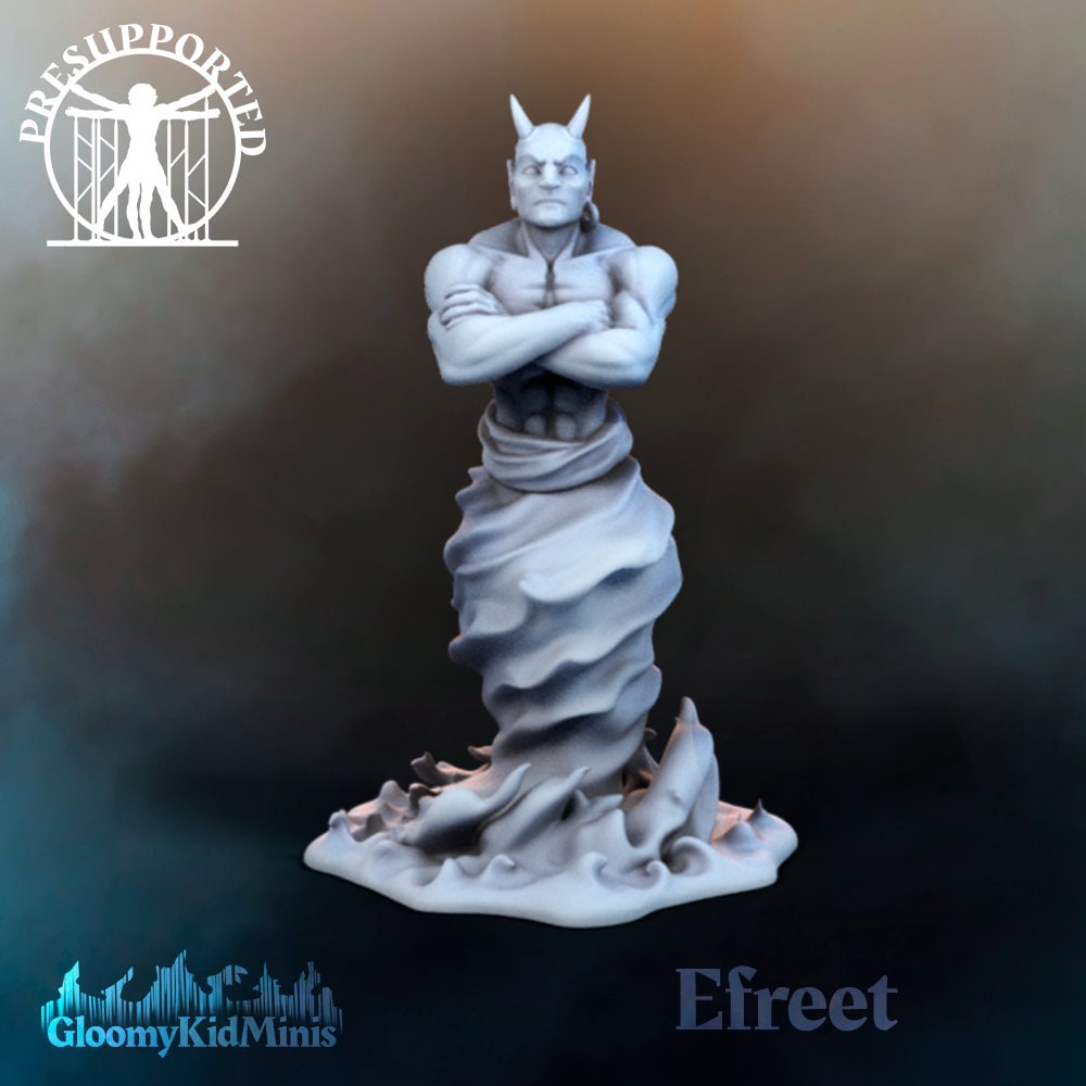 Efreet Sultan - Genie - Jinn - Dark Sun - 28mm Miniatures for Tabletop ...
