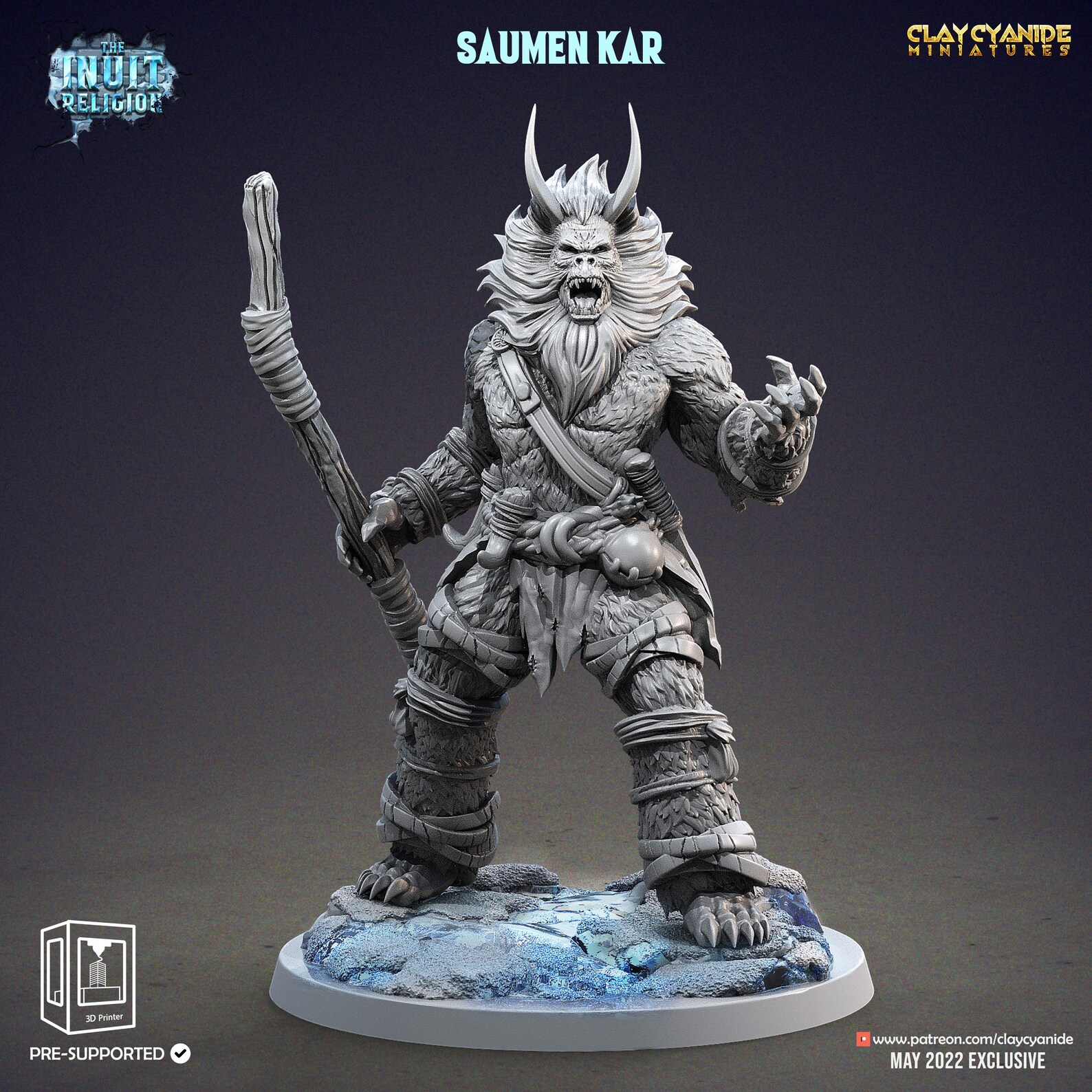 Saumen Kar - Yeti - Monster Beast - Warband Snowman - Dungeons and ...