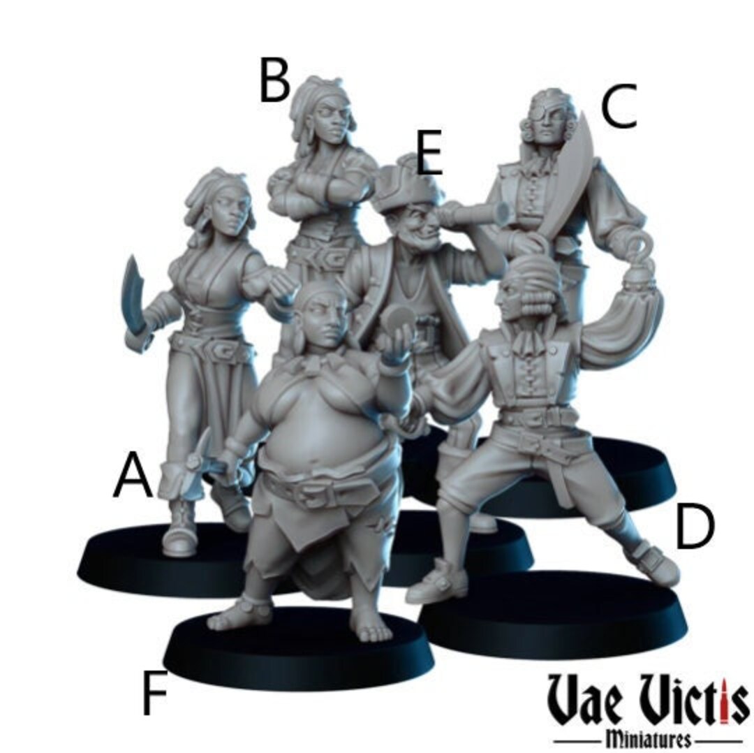 Pirates - Pirate Set - Male and Female Explorers - 28mm | 32mm ...
