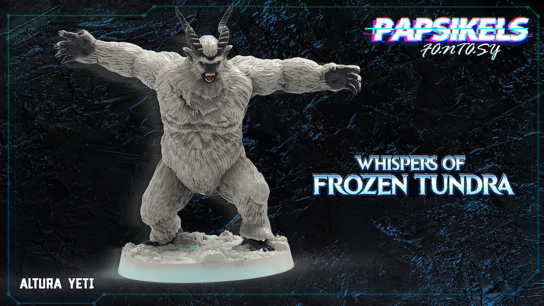 Ice Yeti - Fearsome Yeti Monster - 28mm Dnd Miniatures for Tabletop ...