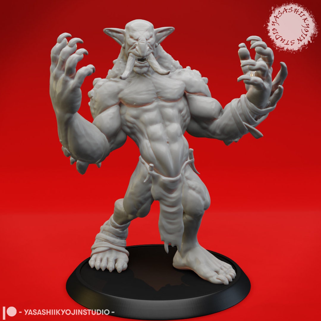 Troll - Dnd Monster - 28mm or 32mm Miniatures for Tabletop Gaming (dnd ...