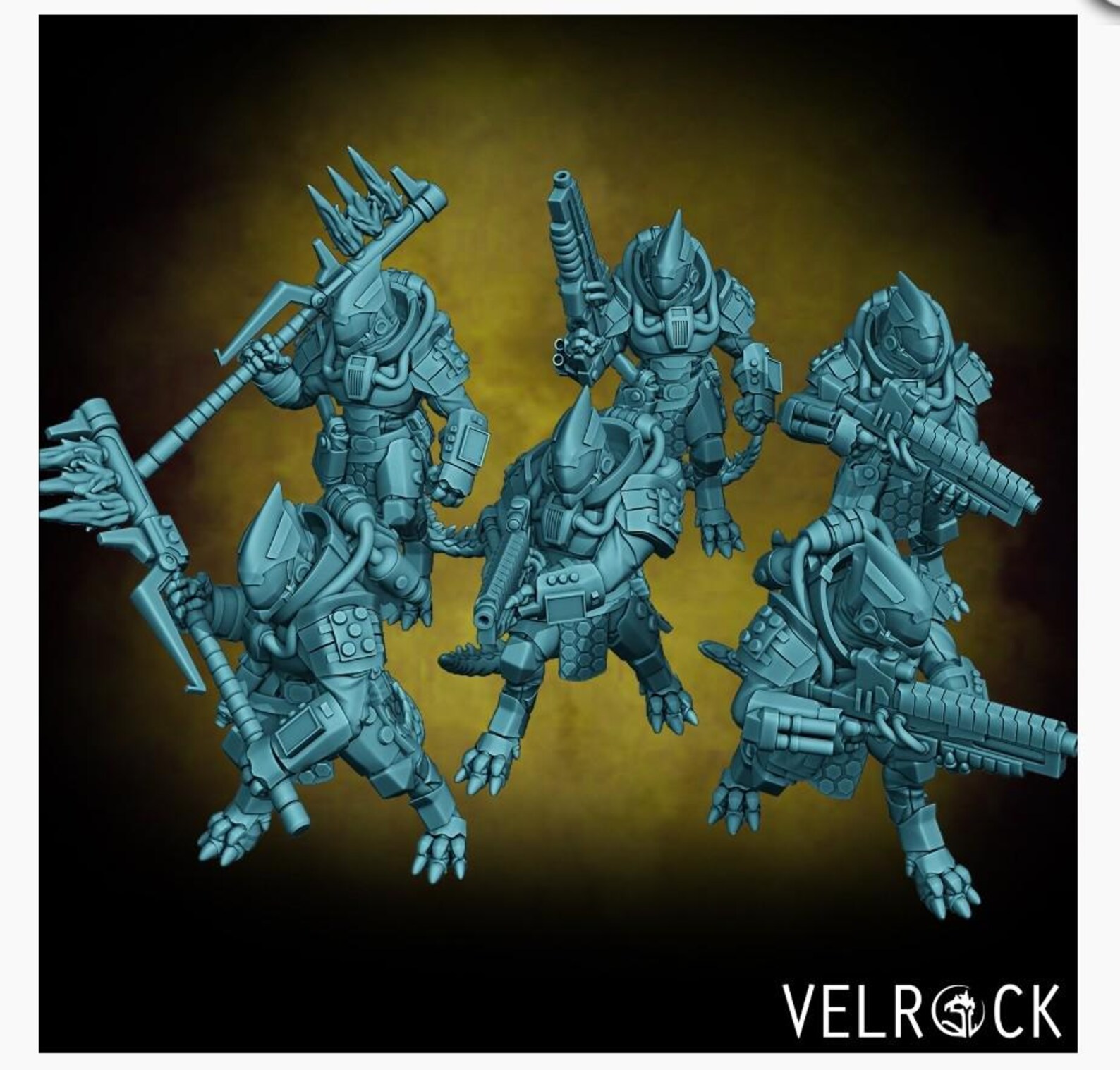 Saurian Mercenary Grunts Male - 28mm | 32mmminiatures for Tabletop ...
