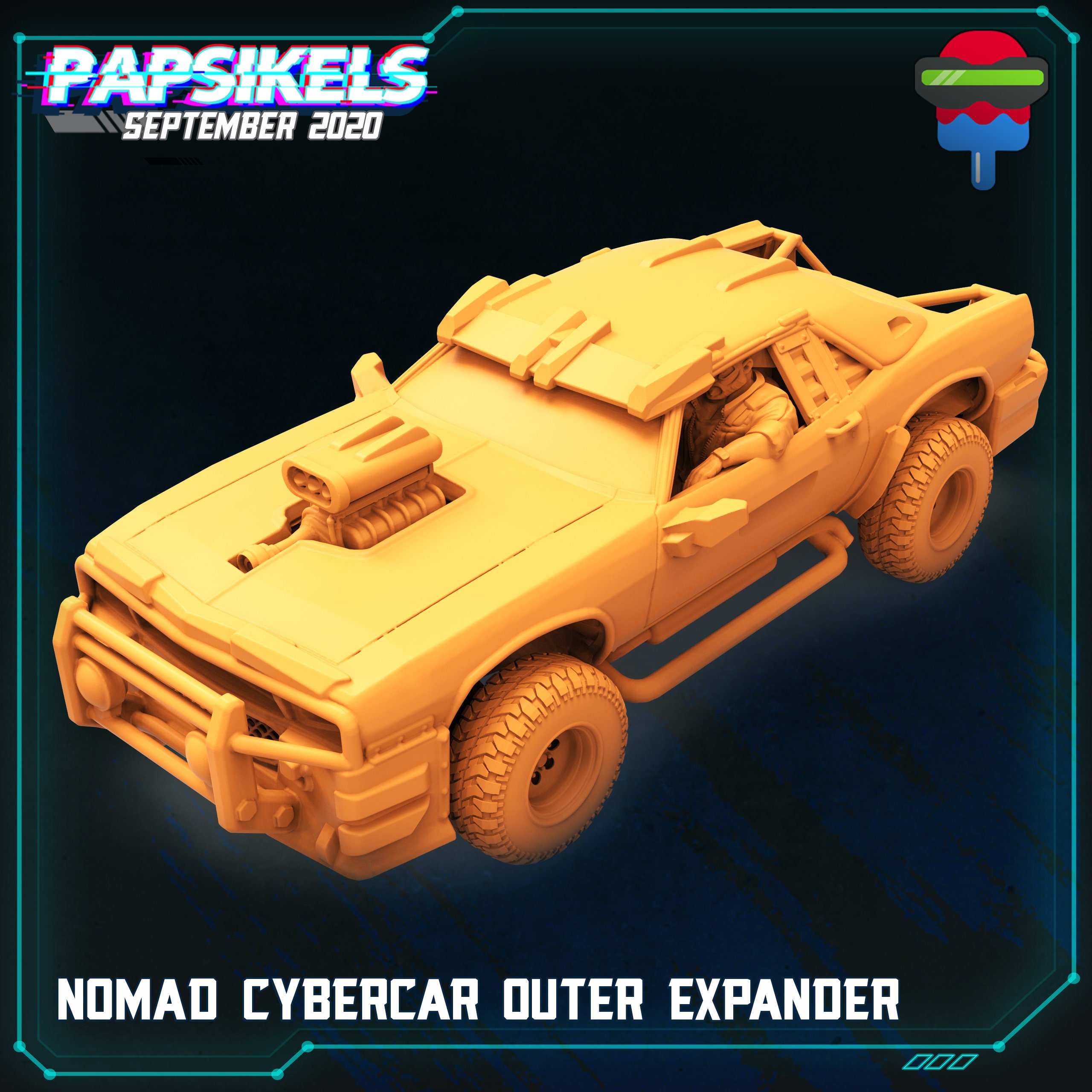 Cyberpunk Car - Nomad Cybercar - 28mm Miniatures for Tabletop Gaming ...