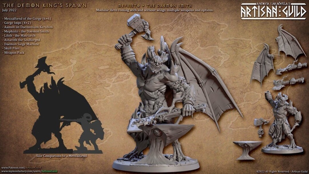 Winged Daemon - Mephisto the Daemon Smith - Demon King's Spawns - Hell ...