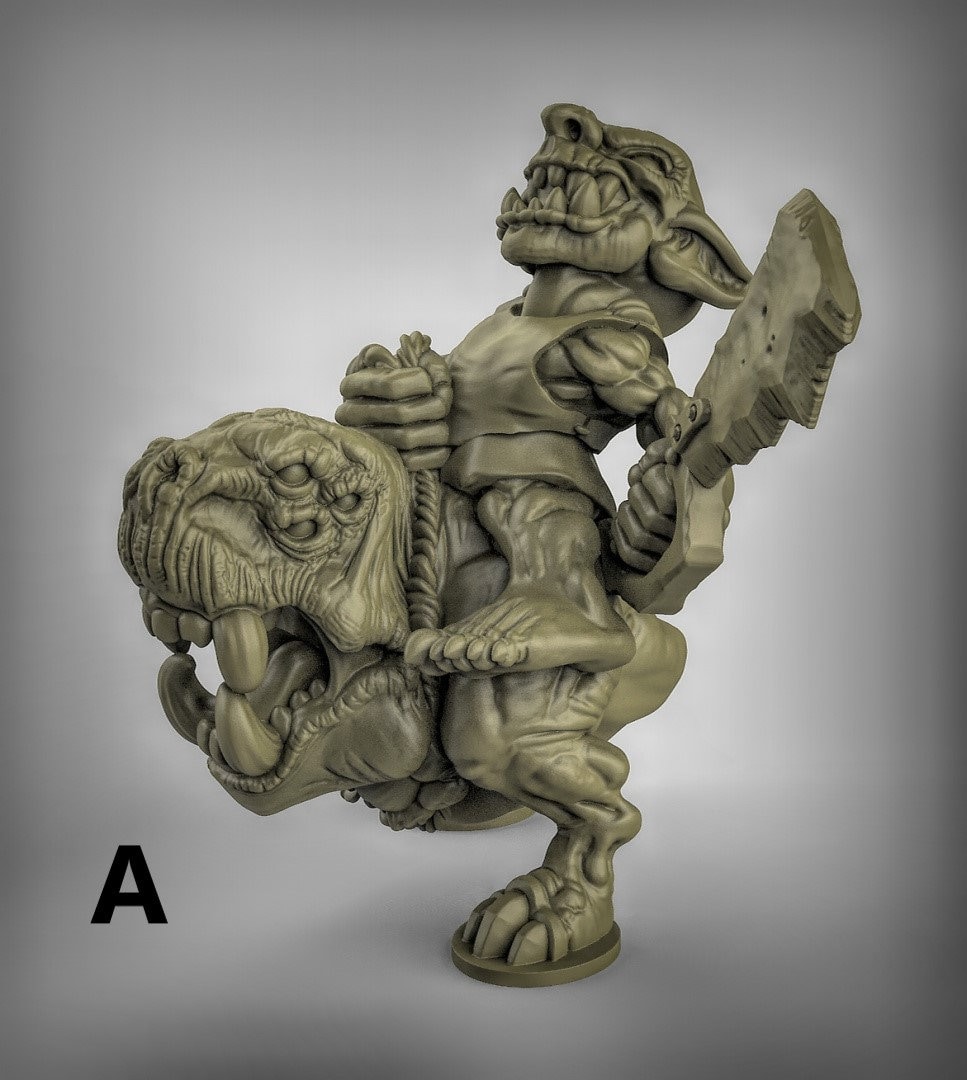 Goblin Hound Riders 28mm 32mm Miniatures for Tabletop - Etsy