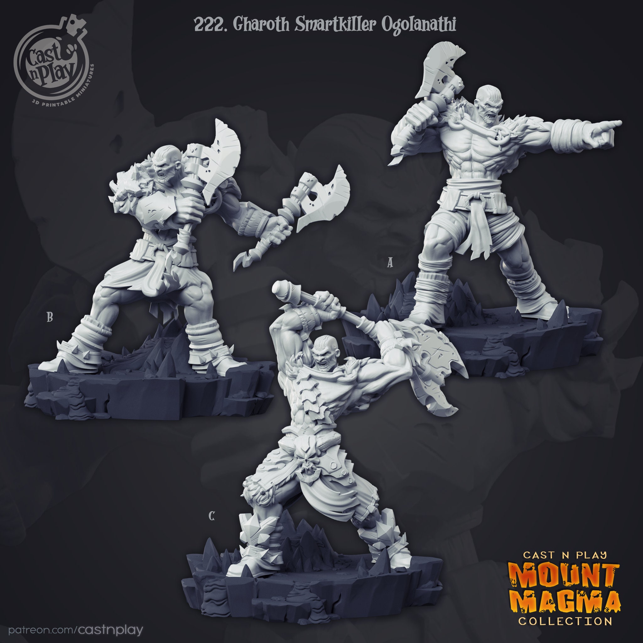 Barbarian Fire Warrior - Gharoth - 28mm Miniatures for Tabletop Gaming ...