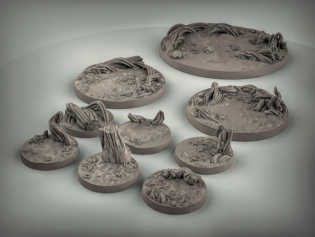 Woodland Bases - Highly Detailed Scenic Bases - 28mm|32mm Miniatures ...