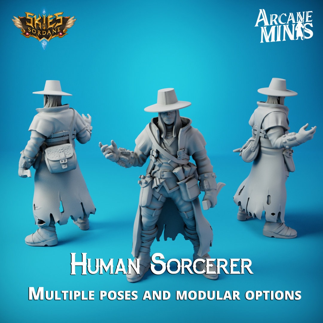 Human Sorcerer - Male Steampunk - Carren Pirates - 32mm | 28mm ...