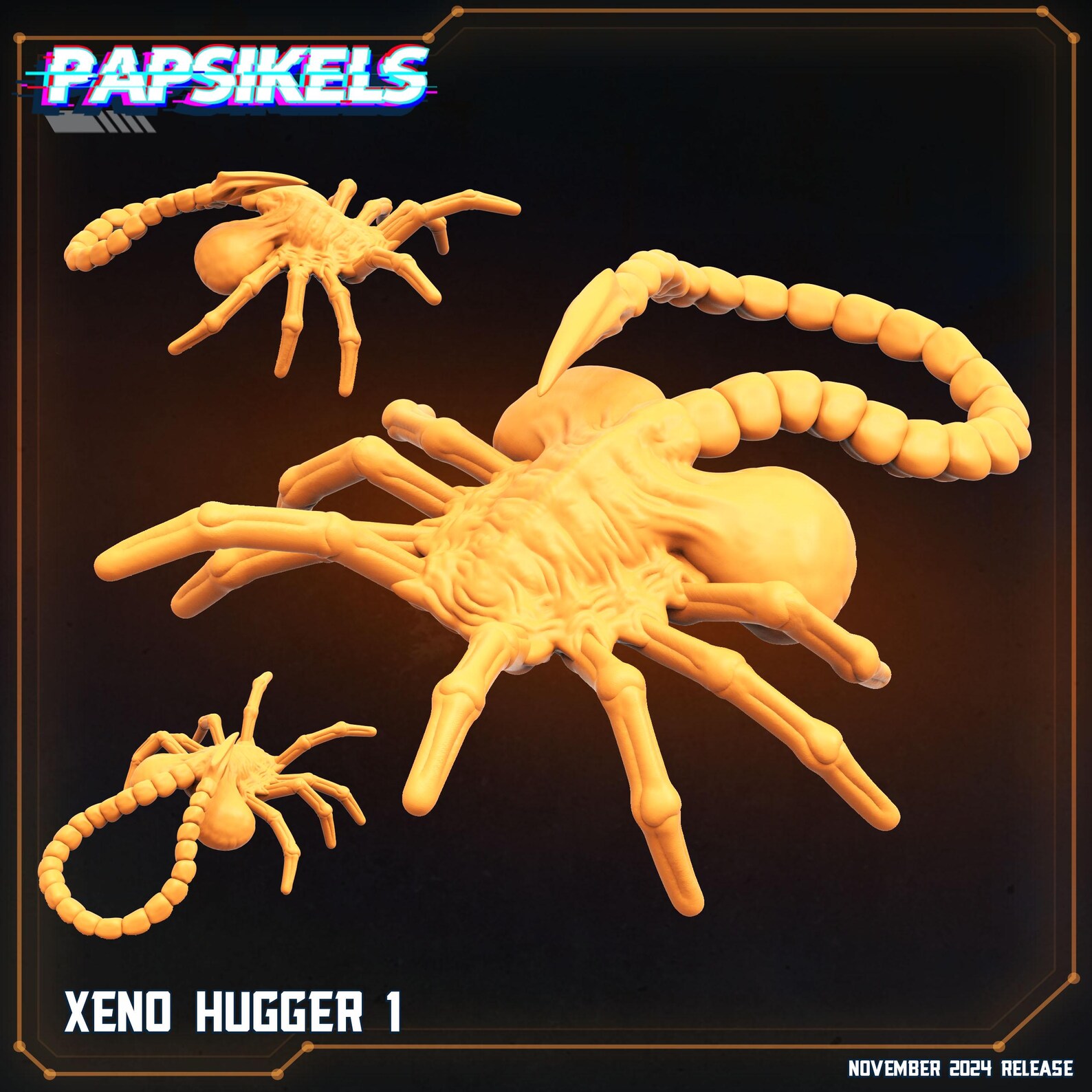 Xeno Hugger Alien Vs. Human Facehuggers - 28mm Miniatures for Tabletop ...