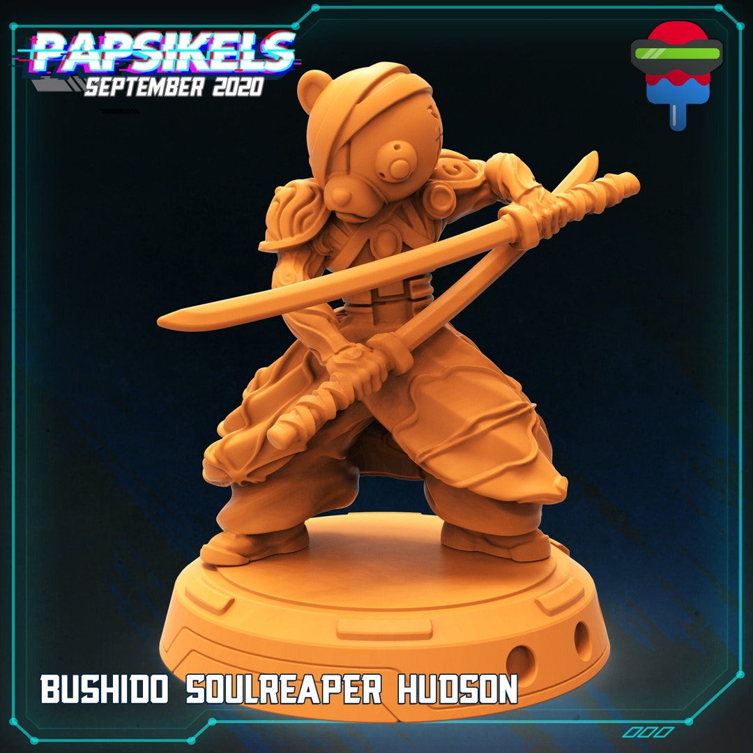 Cyberpunk Samurai - Bushido Soulreaper - 28mm Miniatures for Tabletop ...