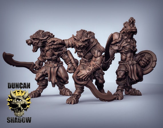 Wolfen 28mm 32mm Miniatures for Tabletop Gaming dnd D&D | Etsy