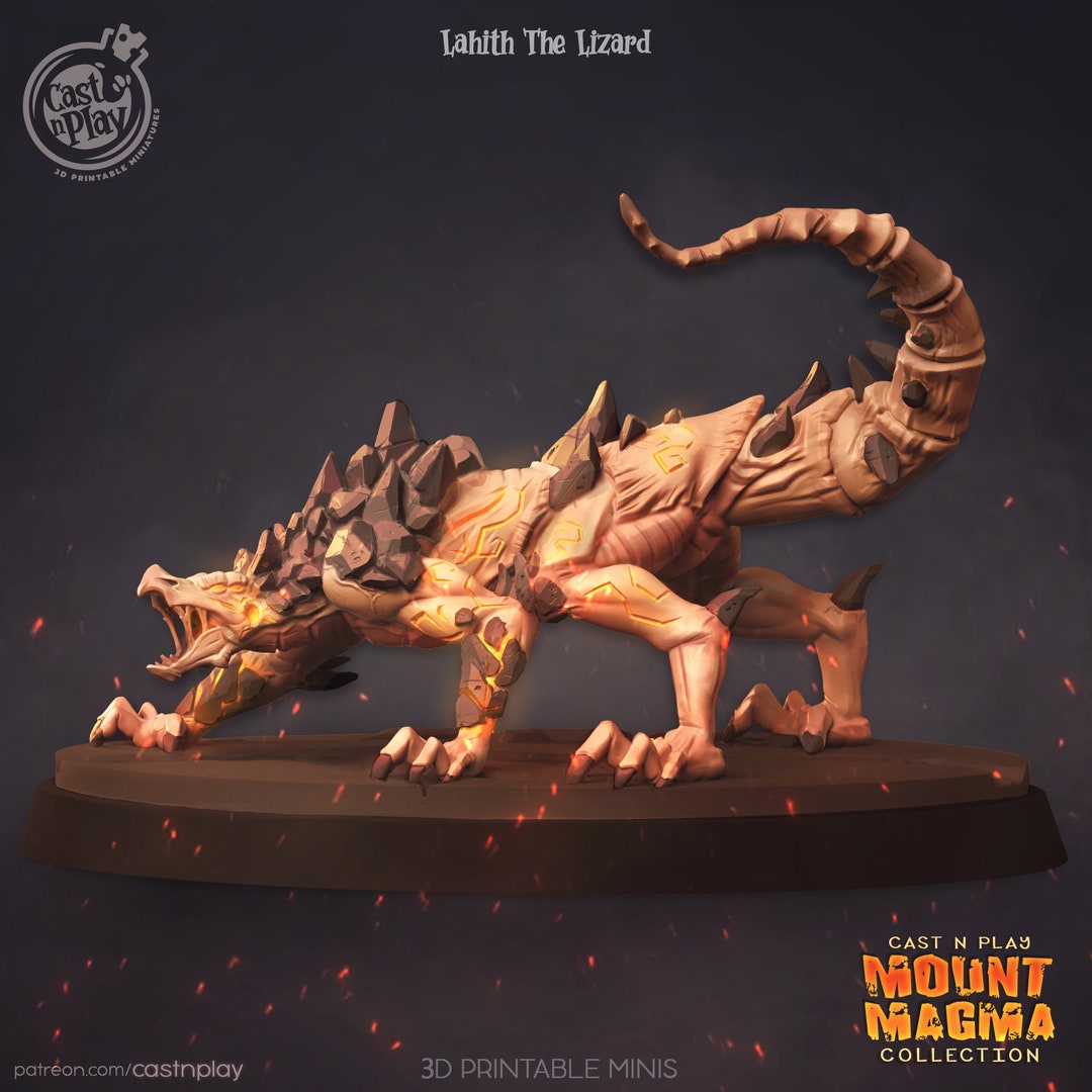 Fire Lizards - Lahith the Lizard - 28mm Miniatures for Tabletop Gaming ...